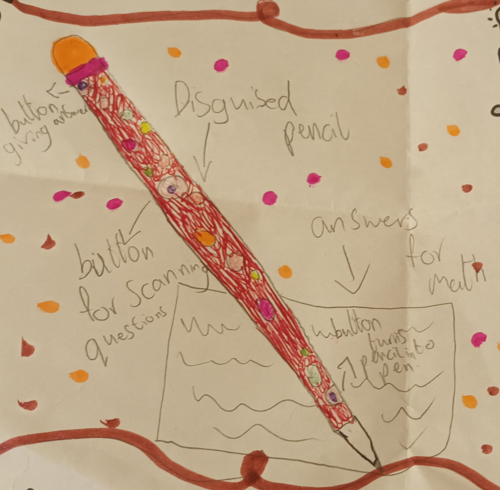 Pencil Giving Answer : Little Inventors